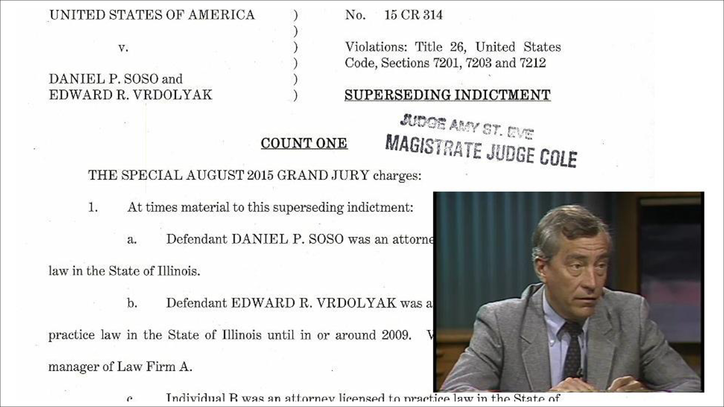 Ed Vrdolyak, Former Alderman, Indicted on Tax Evasion, Impeding IRS ...